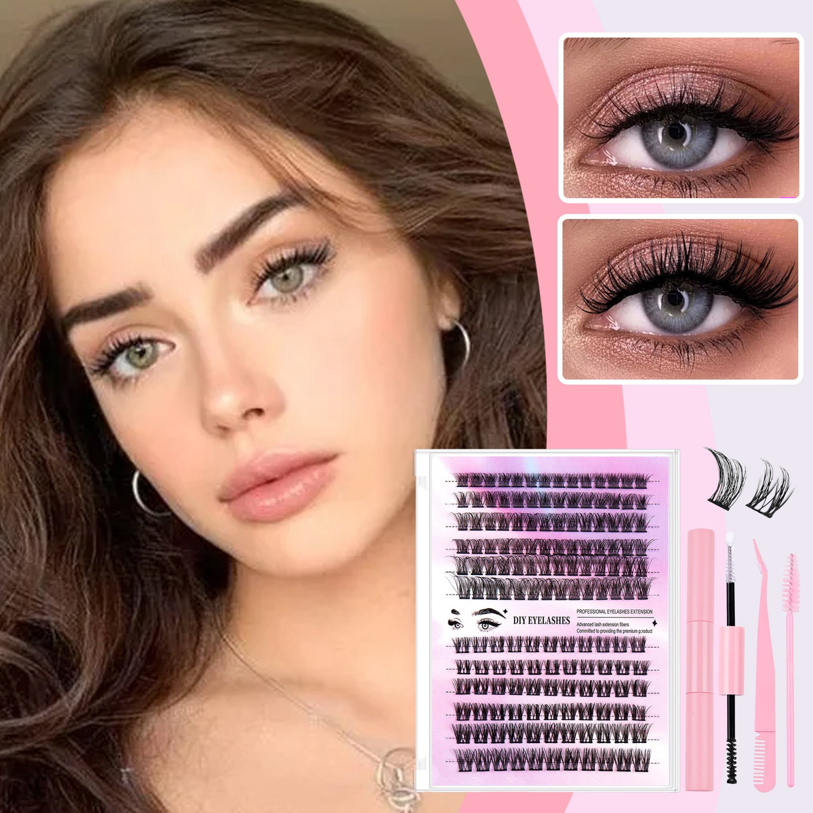Natural Lash Clusters 150Pcs Anime Eyelash Extensions,Natural Lash ...