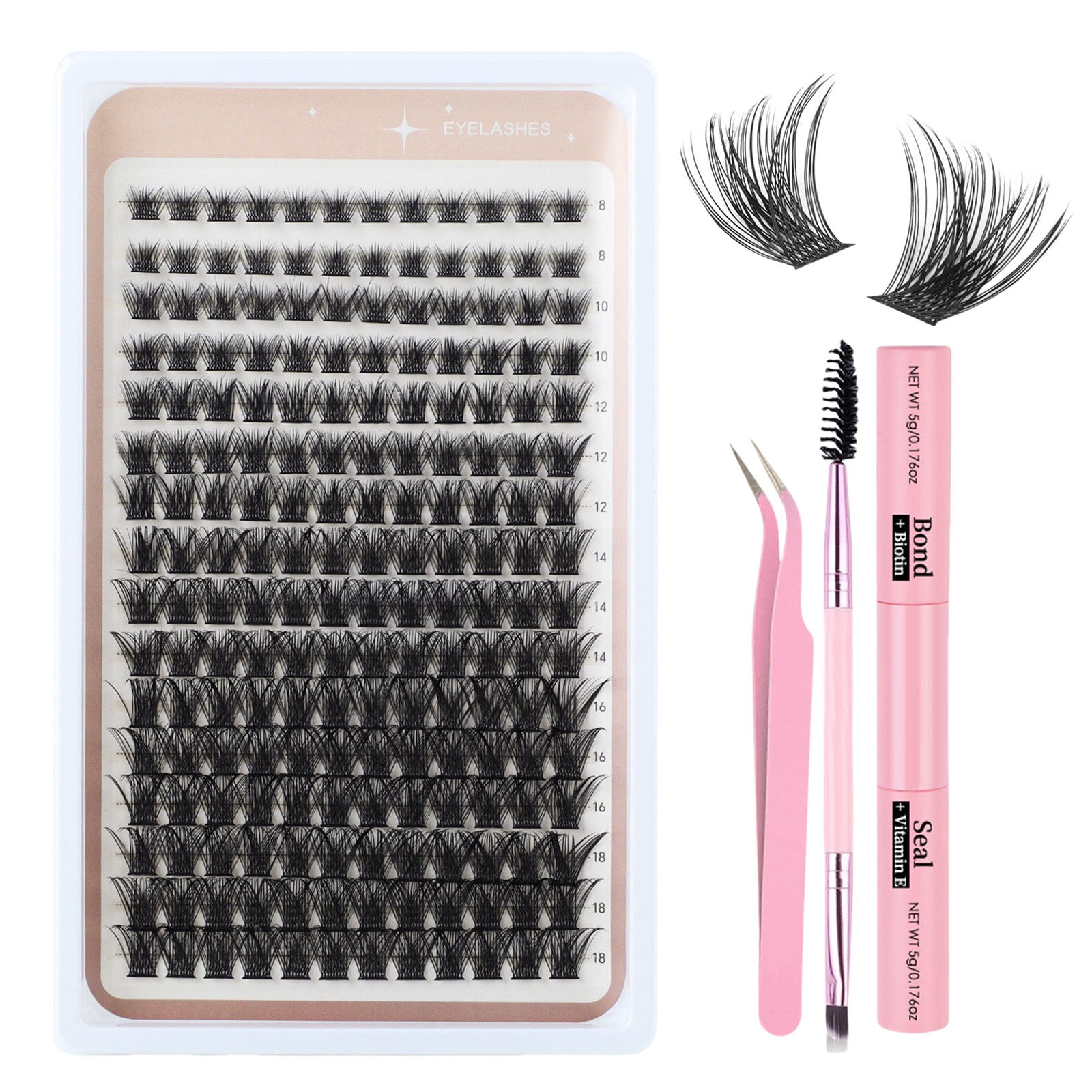 Natural Lash Clusters 3D Fake Eyelashes Clusters DIY Individual Eyelash ...