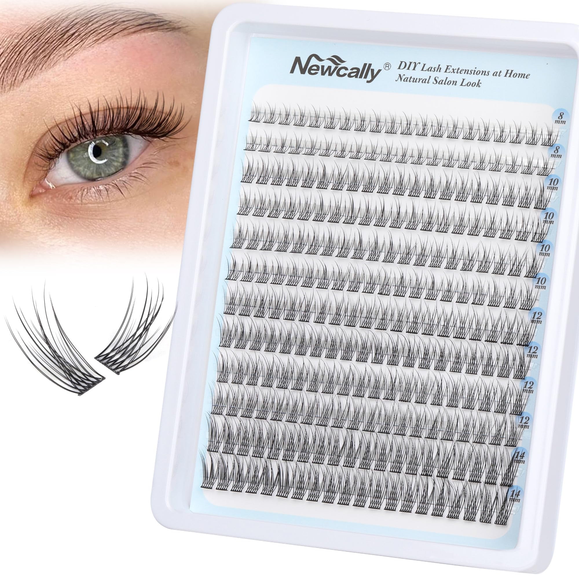 Natural Lash Clusters DIY SSF20 Lash Extension Wispy Eyelash Clusters C ...