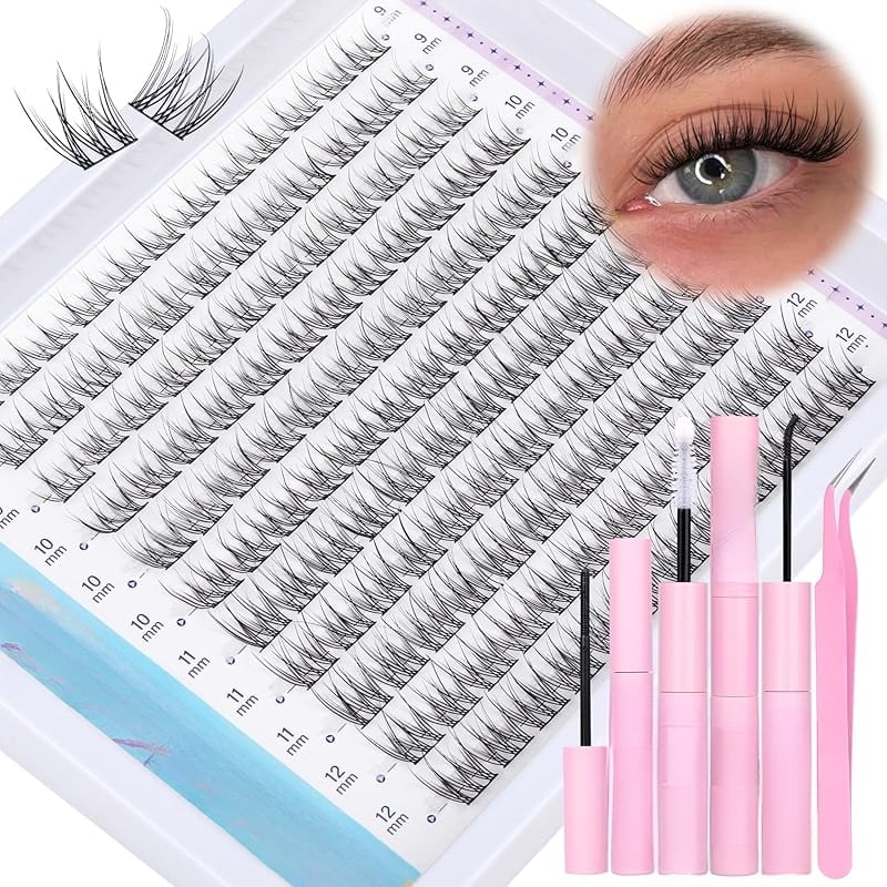 Natural Lash Clusters Kit DIY Lash Extension Kit Wispy Eyelash ...