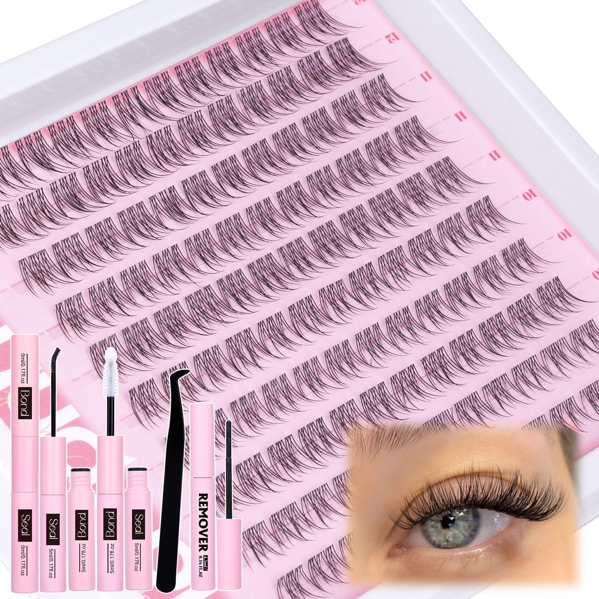 Natural Lash Clusters Kit OLF24 Wispy Eyelash Clusters Lashes Clusters ...