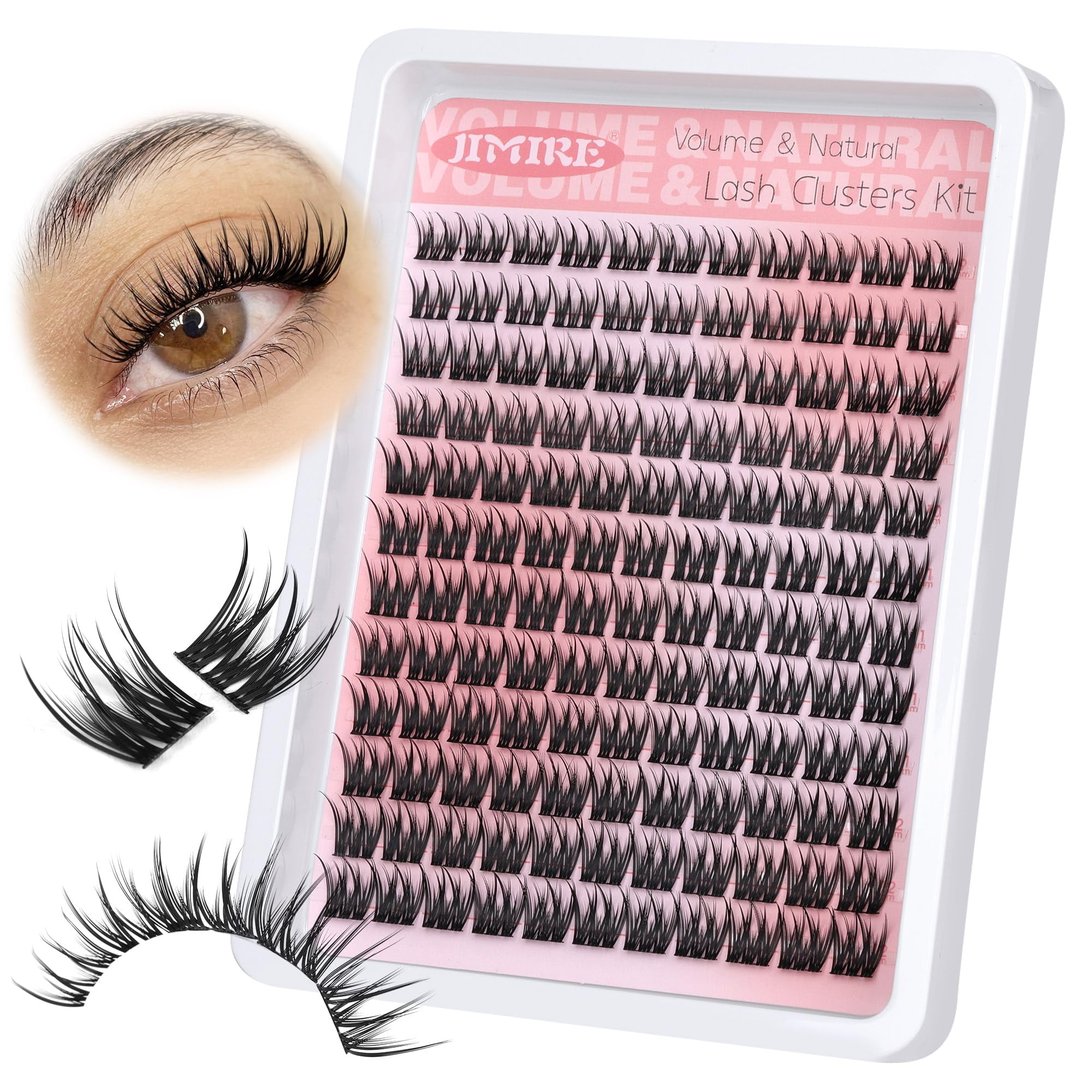 Natural Lash Clusters Wispy AIF9 Cluster Eyelash Extensions 9-12MM ...