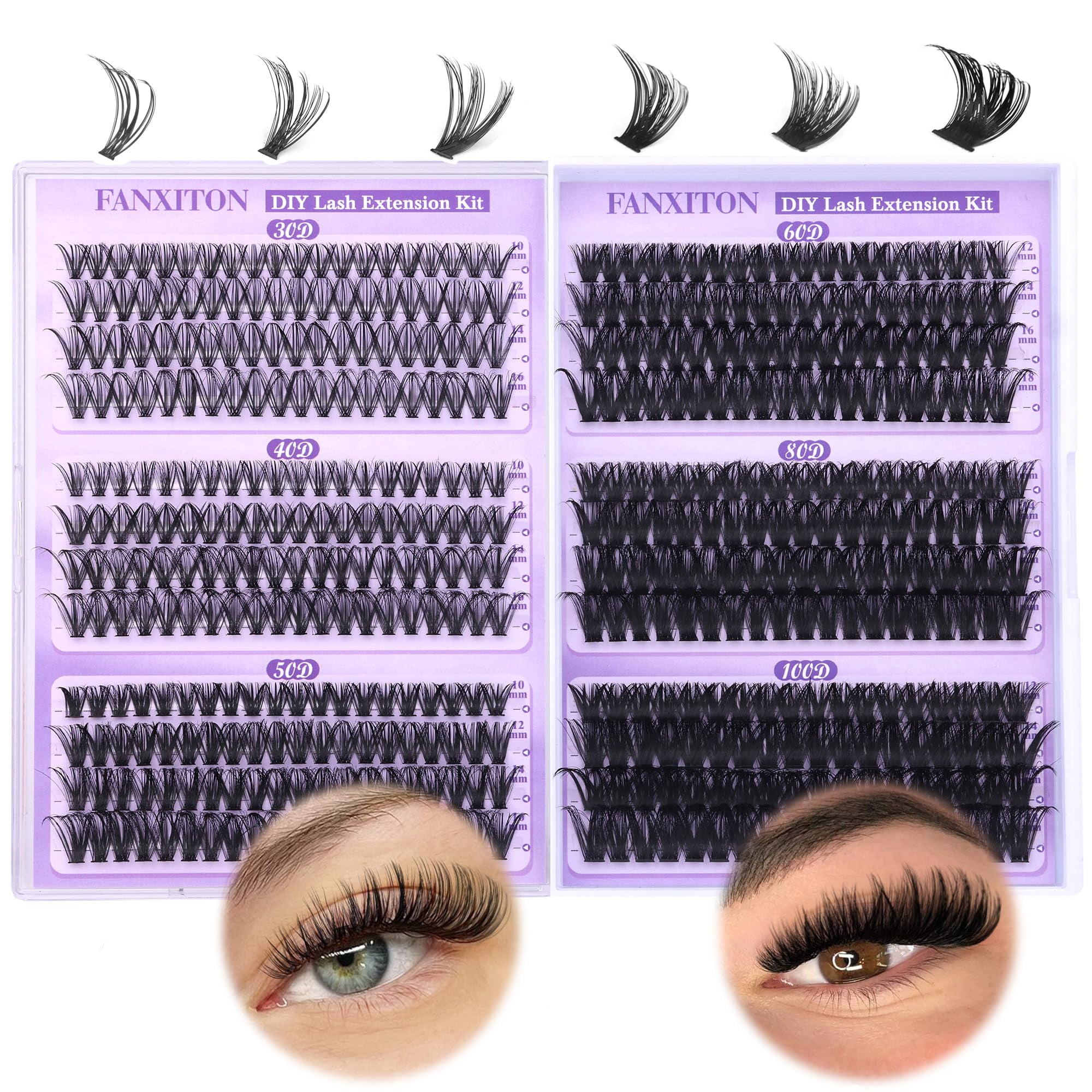 Natural Lash Clusters Wispy SSF20 Eyelash Clusters 30D+40D+50D+60D+80D ...