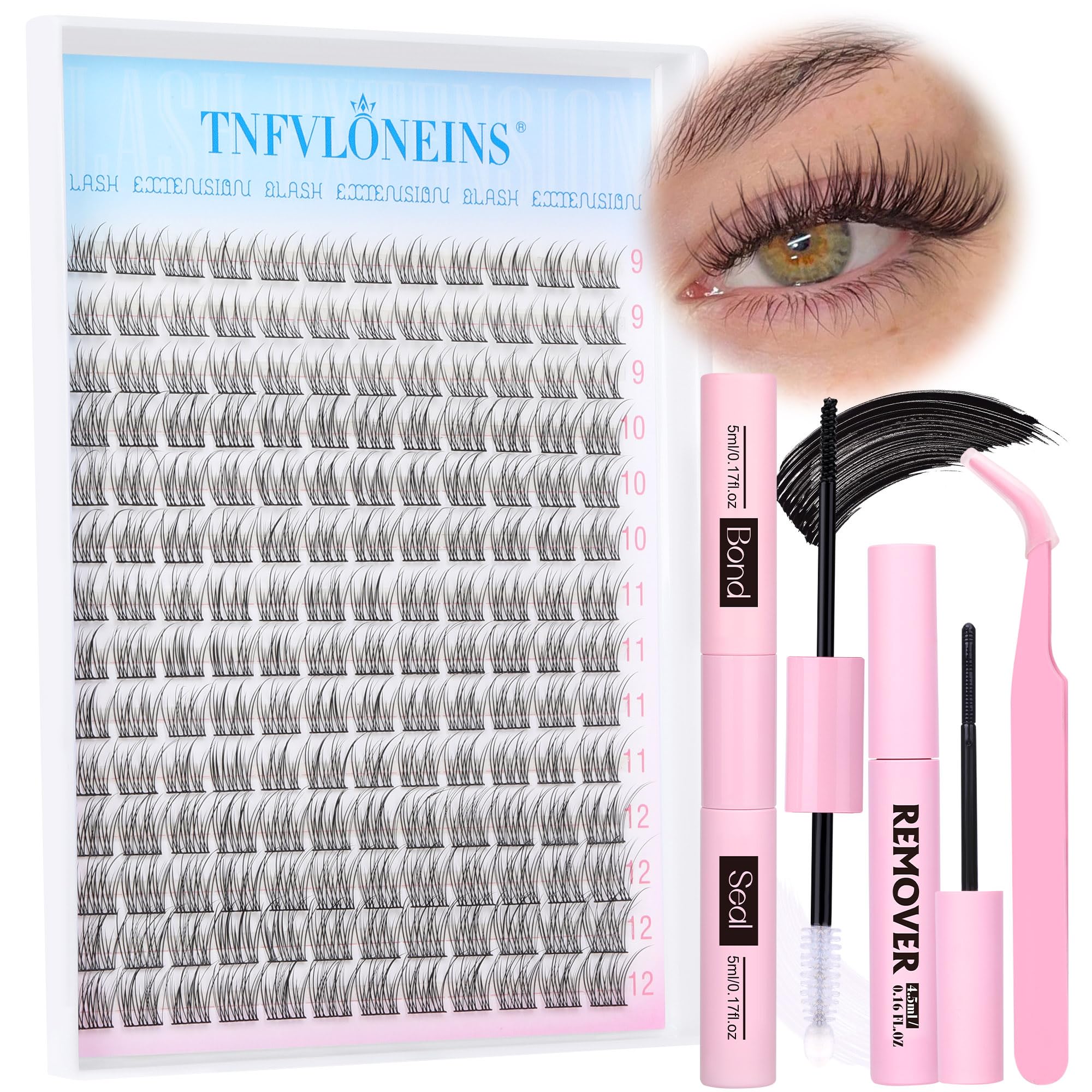 Natural Lash Extension AIF9 Wispy Lash Clusters 168Pcs Eyelash ...