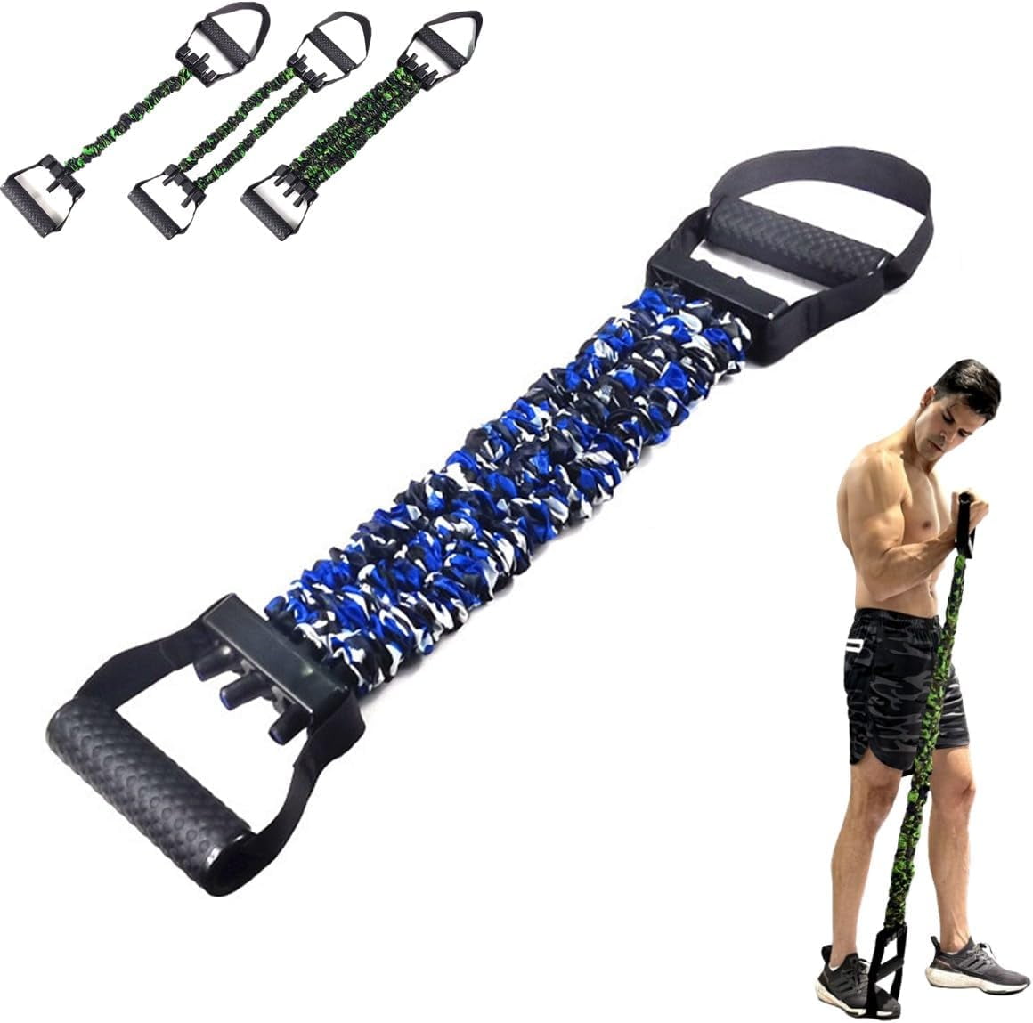 Natural Latex 3-Hole Resistance Stretcher,Chest Expander Stretch Bands ...