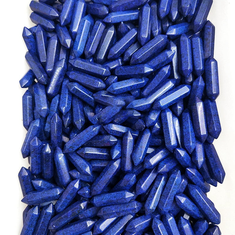 Natural Lazuli Healing Stones Double Terminated Points Bullet Shaped ...