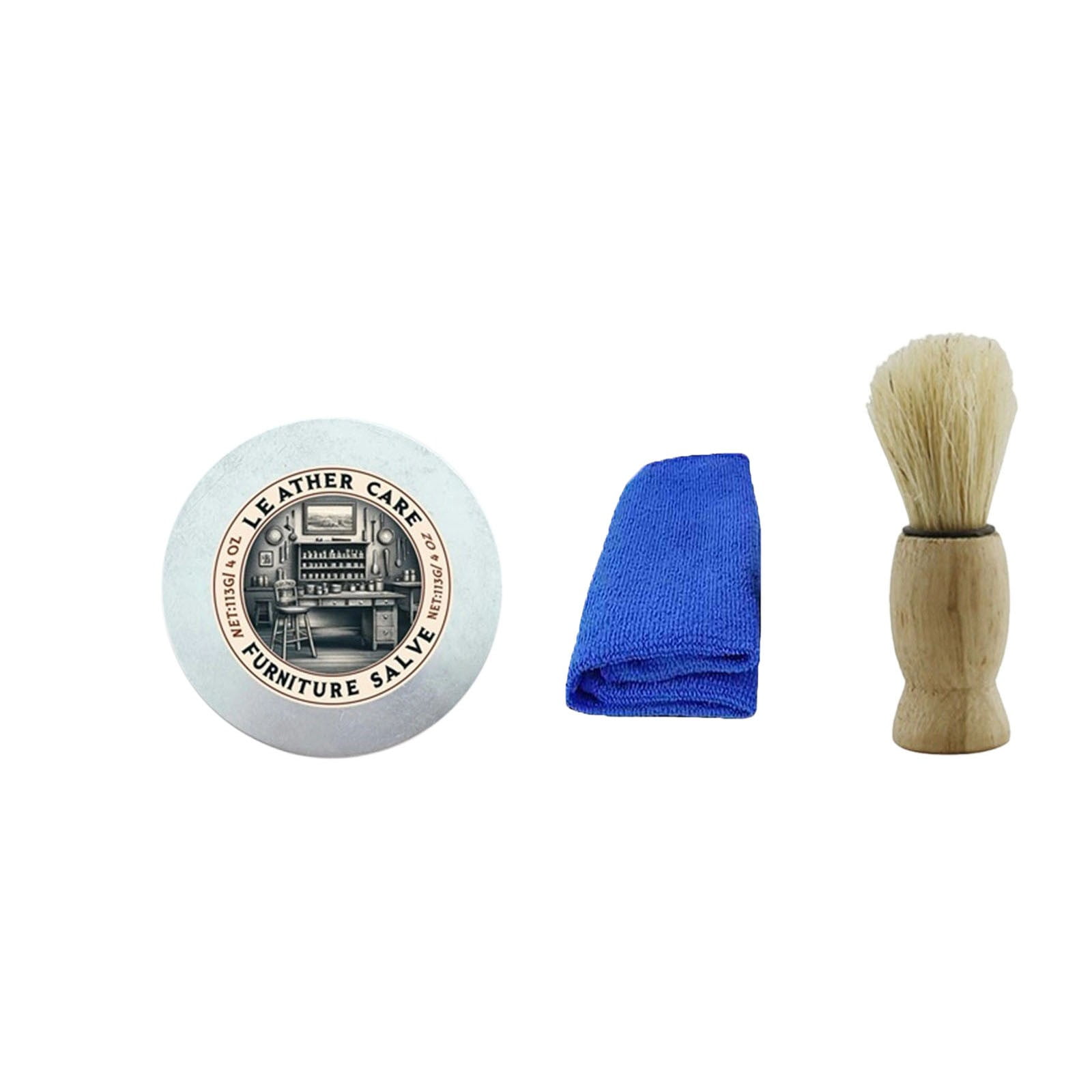 Natural Leather Furniture Salve with Brush,Beeswax and Shea Butter ...