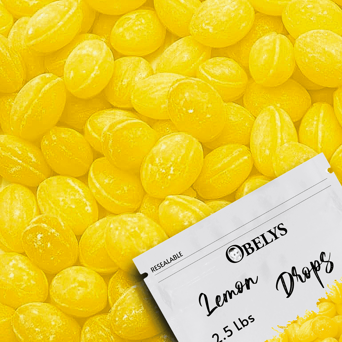 Natural Lemon Drops Candy | 2.5 Pounds (40 oz) | Old Fashioned Hard ...