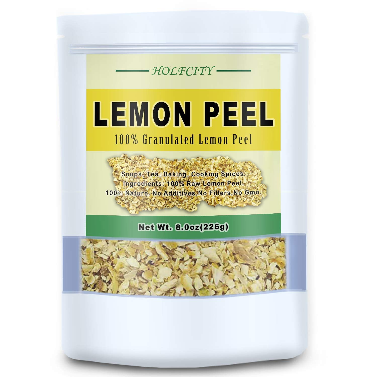 Natural Lemon Peel Granules, YPF5 100% Pure Lemon Peel Zest for Herb ...