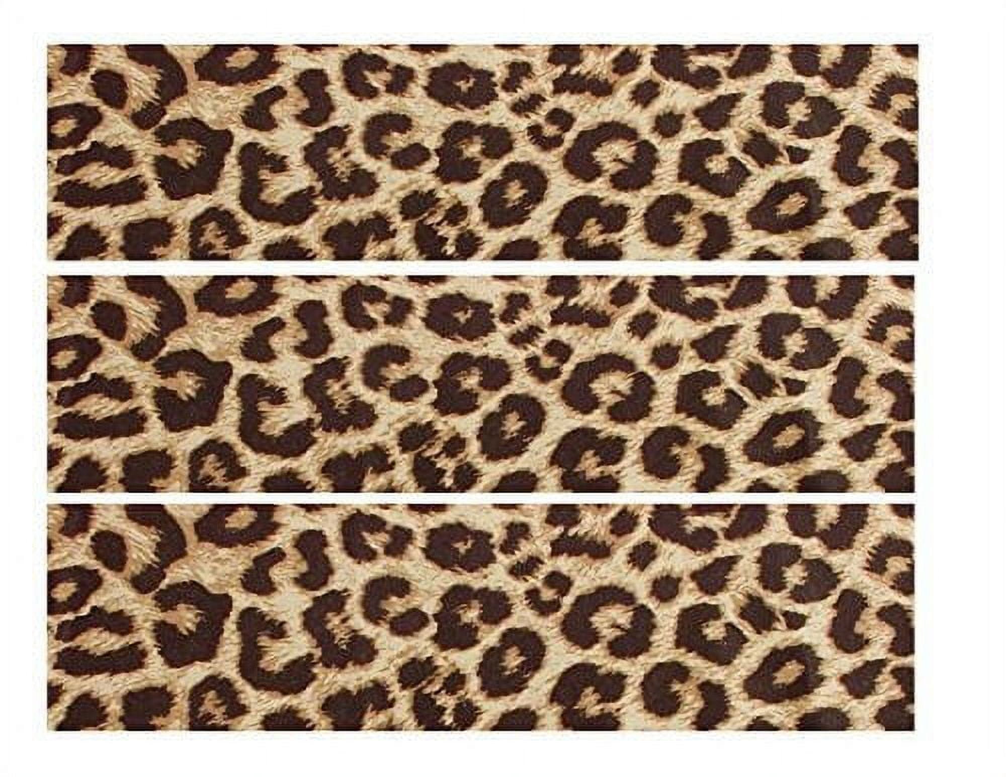 Natural Leopard Print Edible Icing Image Border Strip Cake Topper ...