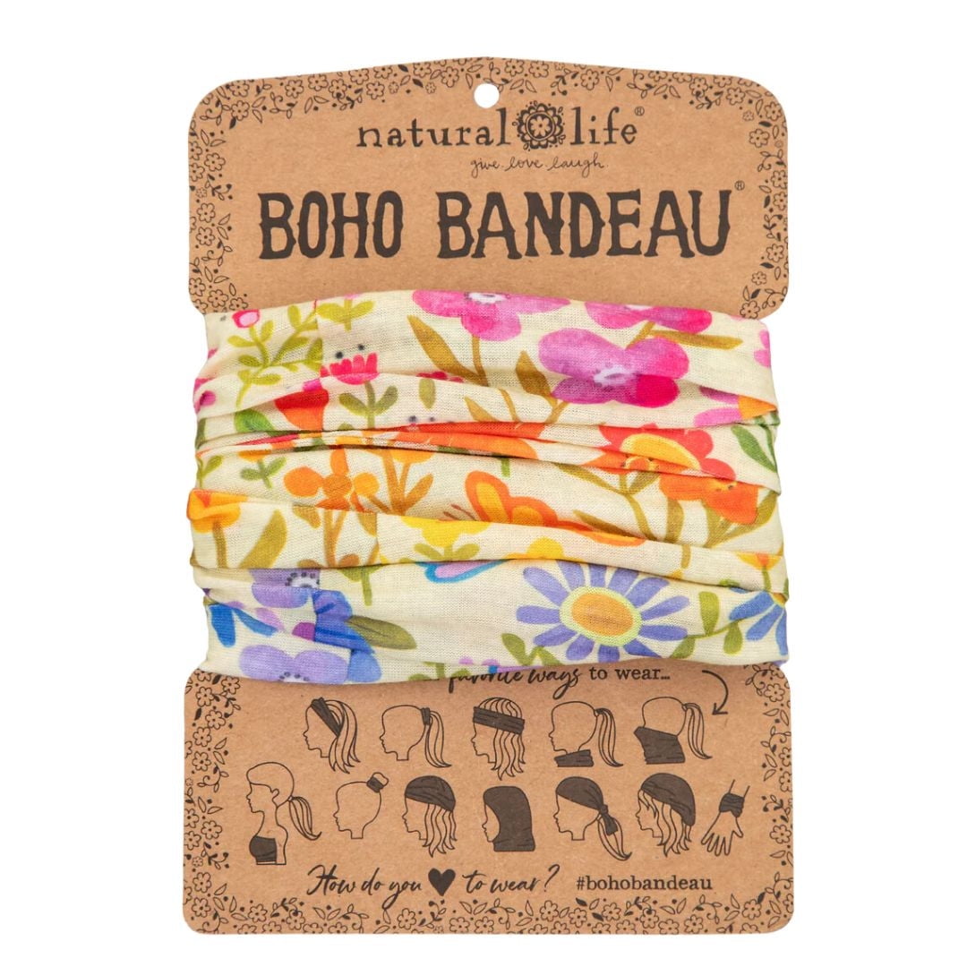 Natural Life Rainbow Floral BOHO Headband - Walmart.com