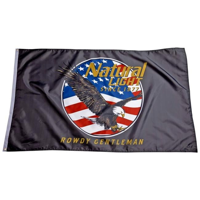 Natural Light 846418 Natural Light American Eagle Rowdy Gentleman Flag ...