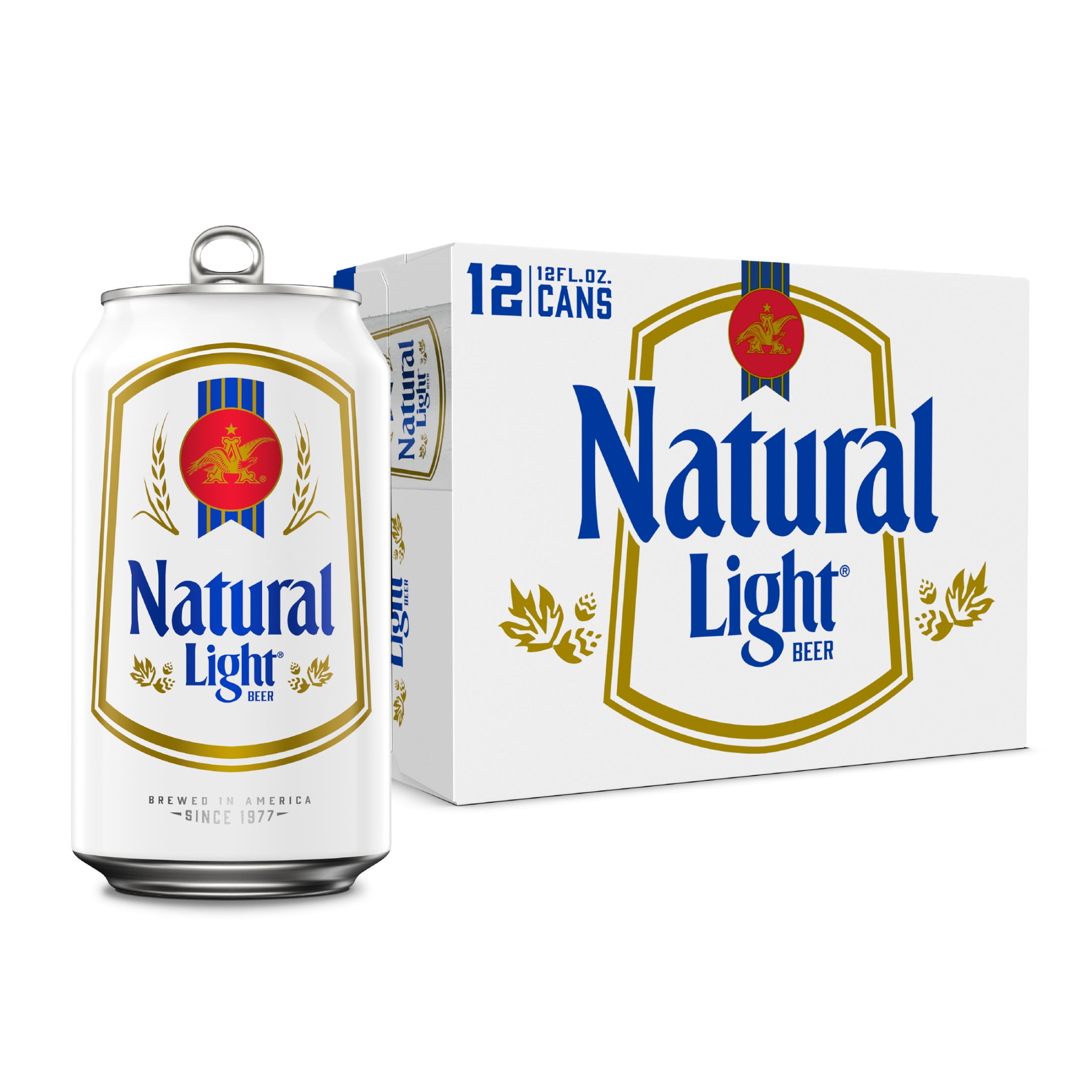 Natural Light American Lager Beer 12 pack 12 fl oz Aluminum Cans 4.2% ...