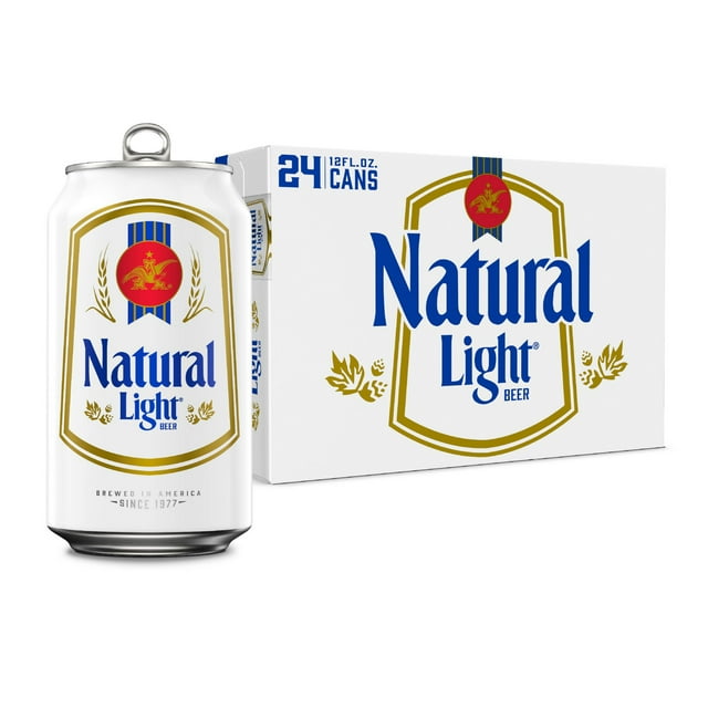 Natural Light American Lager Beer 24 Pack 12 fl oz Aluminum Cans 4.2% ...