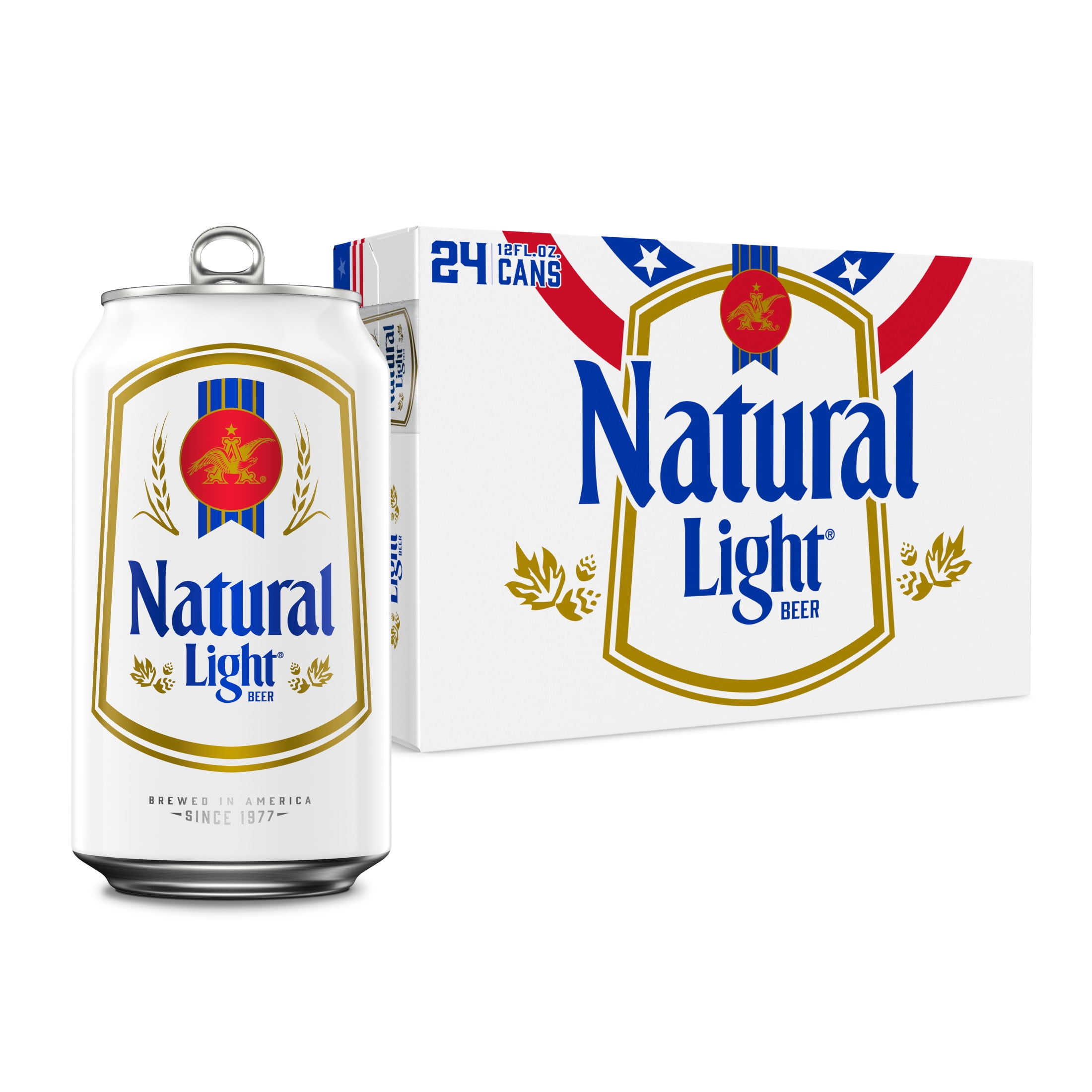 Natural Light American Lager Beer 24 pack 12 fl oz Aluminum Cans 4.2% ...