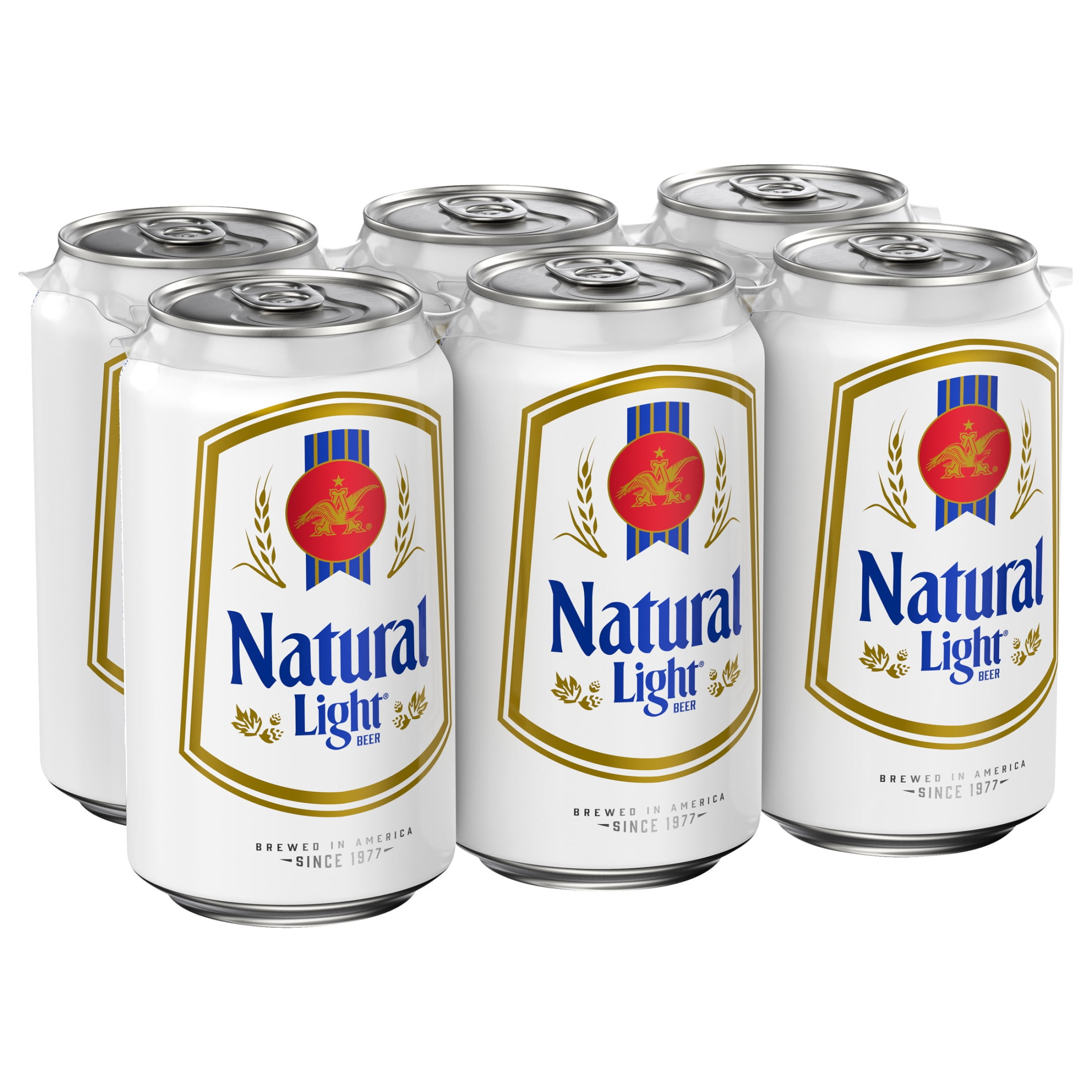 Natural Light American Lager Beer 6 pack 12 fl oz Aluminum Cans 4.2% ...