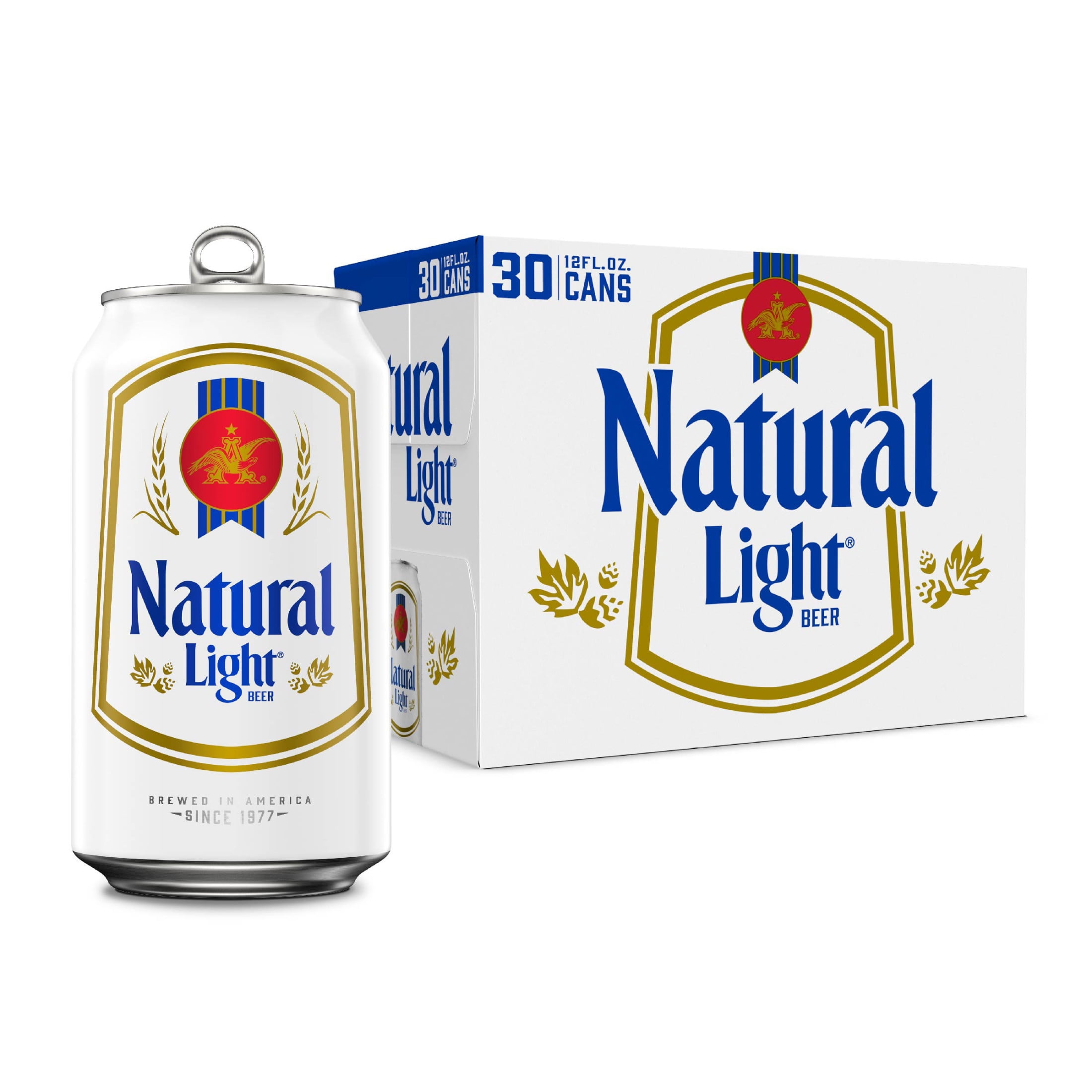 Natural Light Lager Domestic Beer 30 Pack 12 fl oz Aluminum Cans 4.2% ...