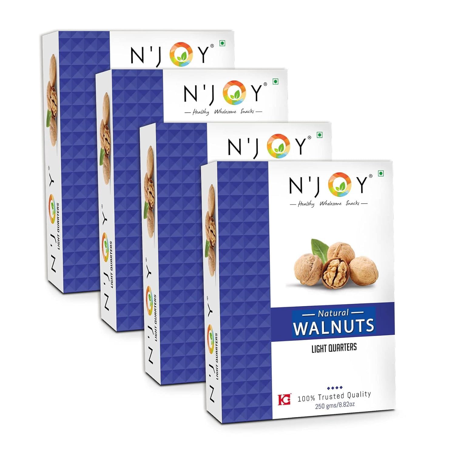 Natural Light Quarter Walnut Kernels By N'joy 1kg, (250gm * Pack Of 4 ...