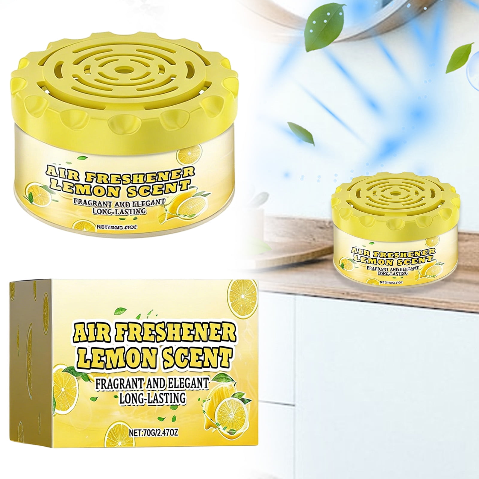 Natural Limonene Gel Air Freshener Can, Long Lasting 8 Weeks Fresh ...
