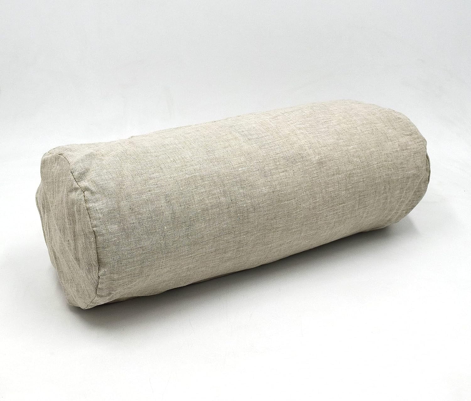 Natural Linen Fabric 6x16" Neck Roll Pillowcase - Soft Washable Pillow ...