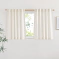 Natural Linen Kitchen Curtains 24 Inch Rod Pocket and Back Tab Semi ...