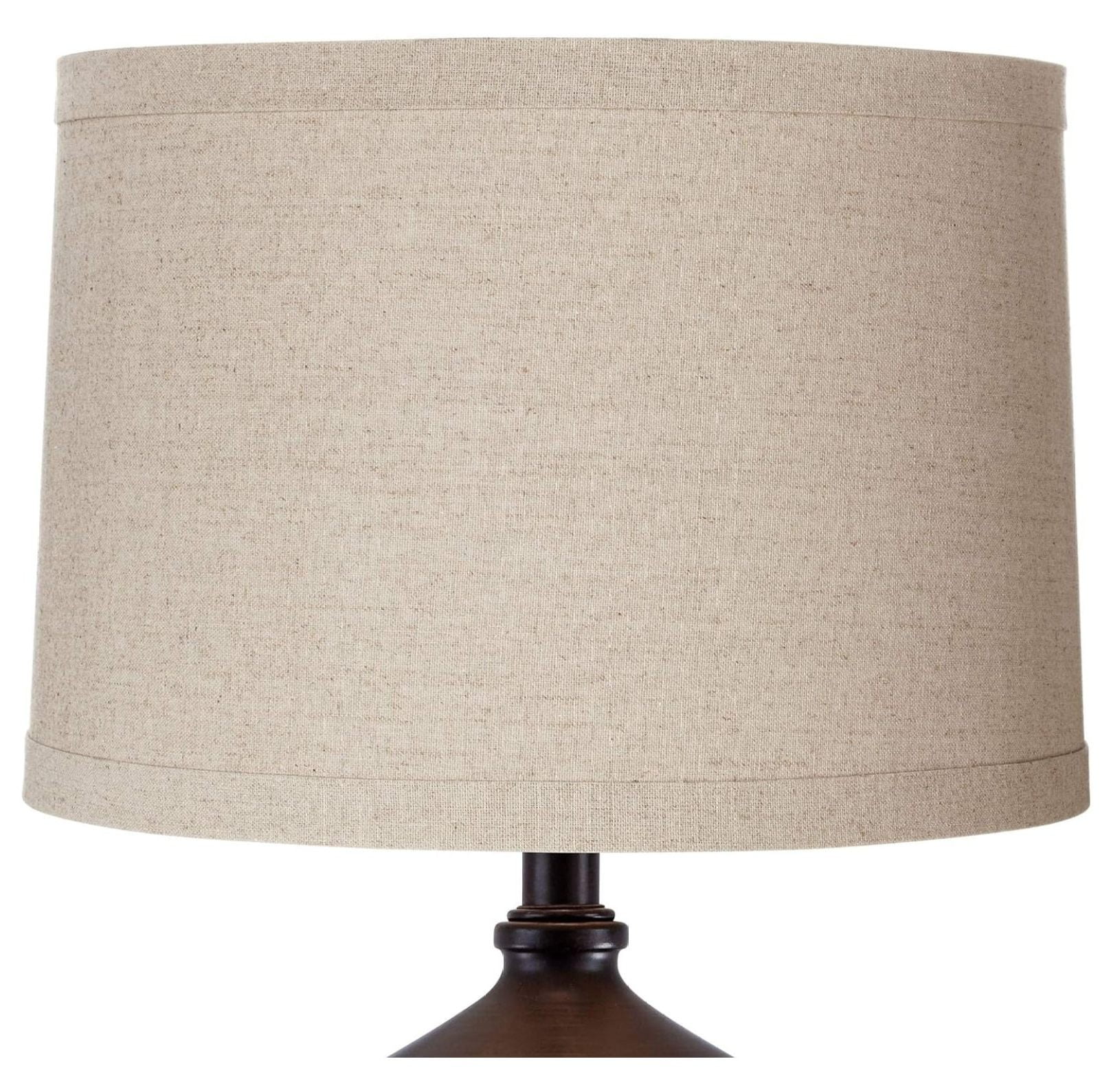 Natural Linen Medium Drum Lamp Shade 15" Top x 16" Bottom x 11" High ...