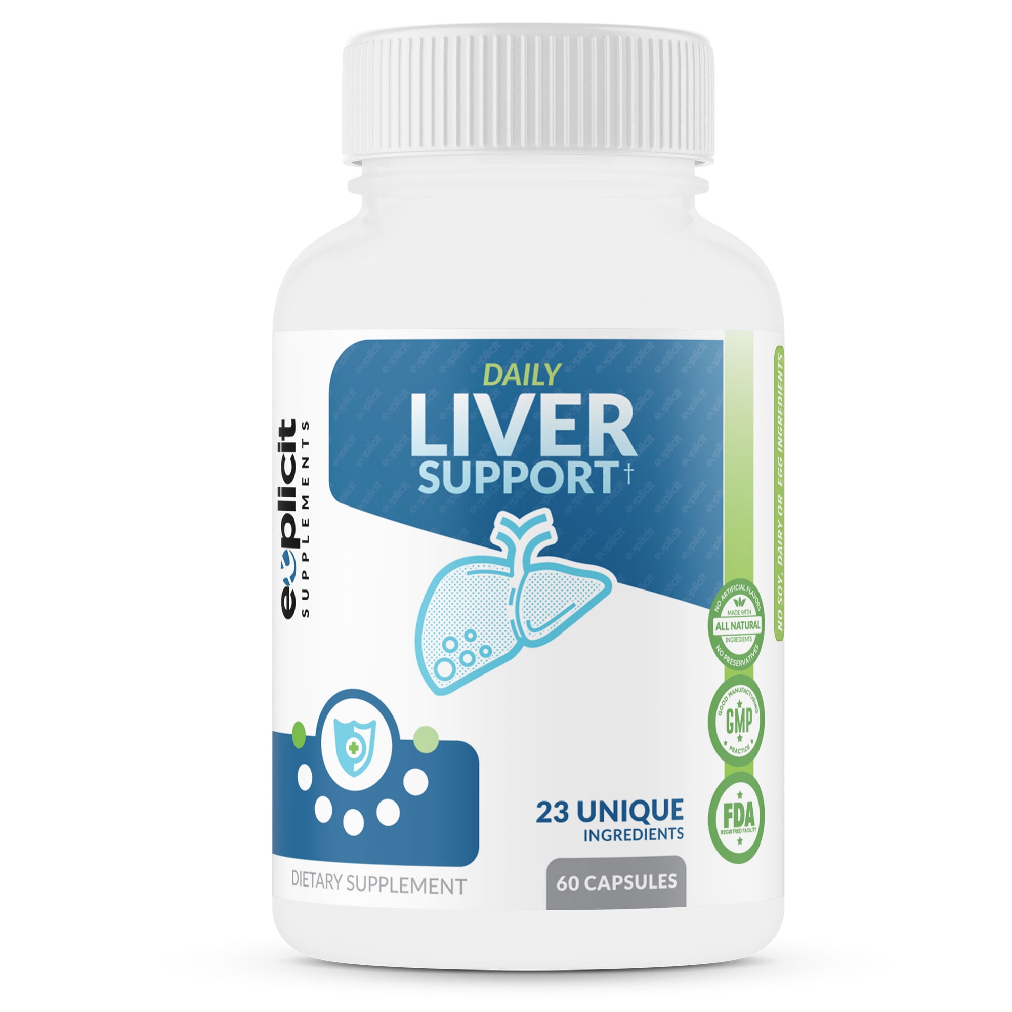 eXplicit Supplements Liver Support Capsules with Milk Thistle ...