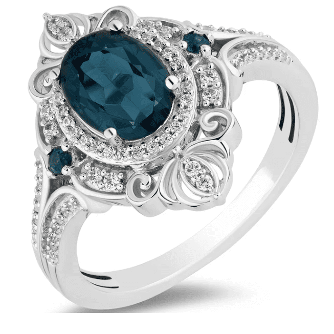 Natural London Blue Topaz Ring in 925 Sterling Silver - Proposal ...