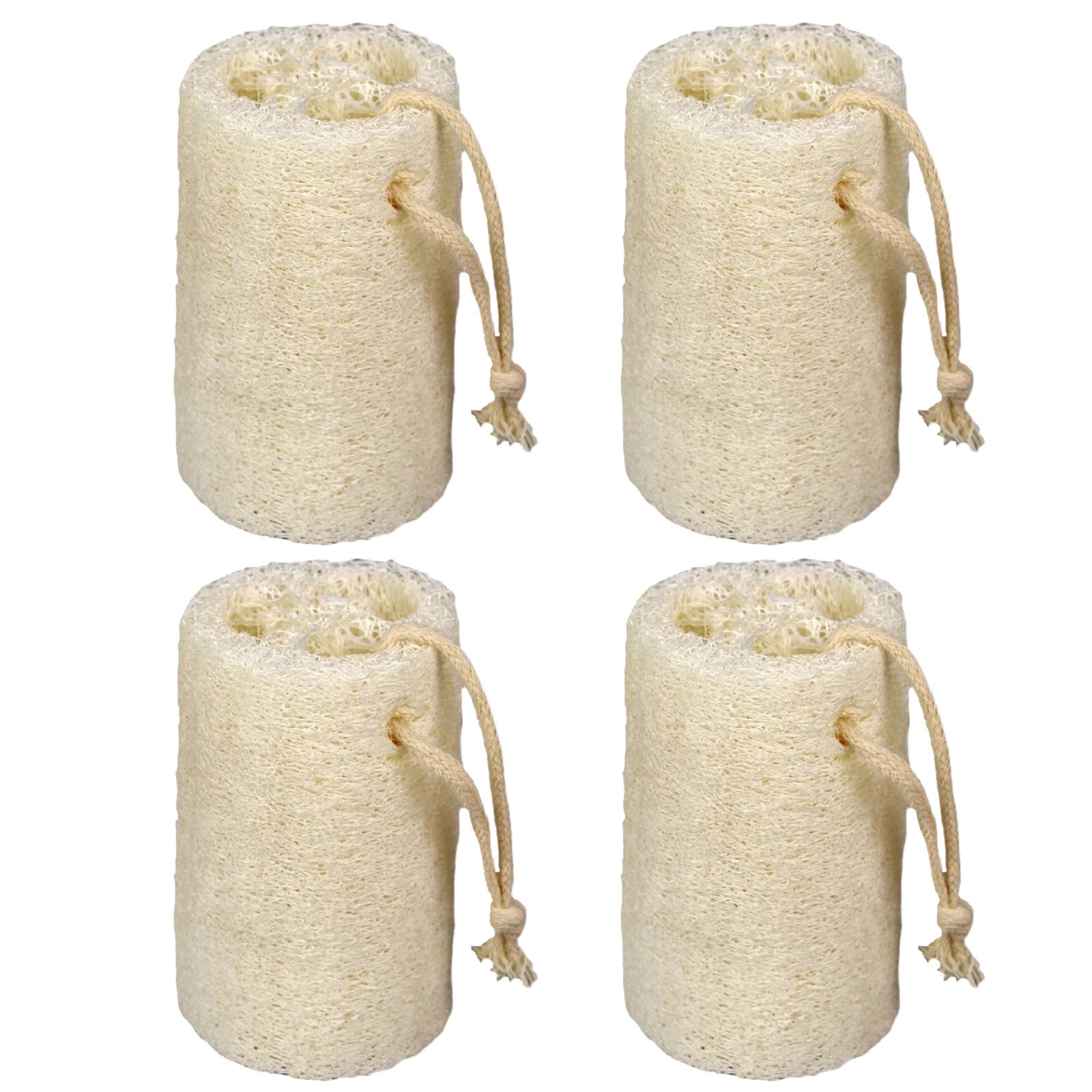 Natural Loofah Dish Scrubber 4-Pack - Eco-Friendly Kitchen Sponge for ...