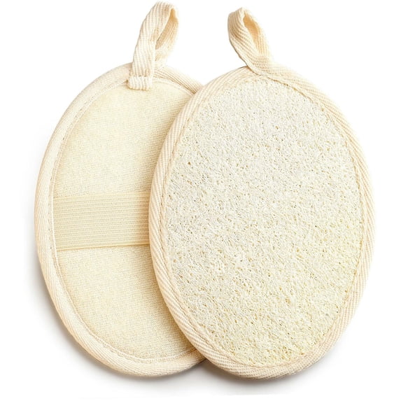 Natural Loofah Exfoliating Body Scrubber Pads100% Plant-Based Shower ...