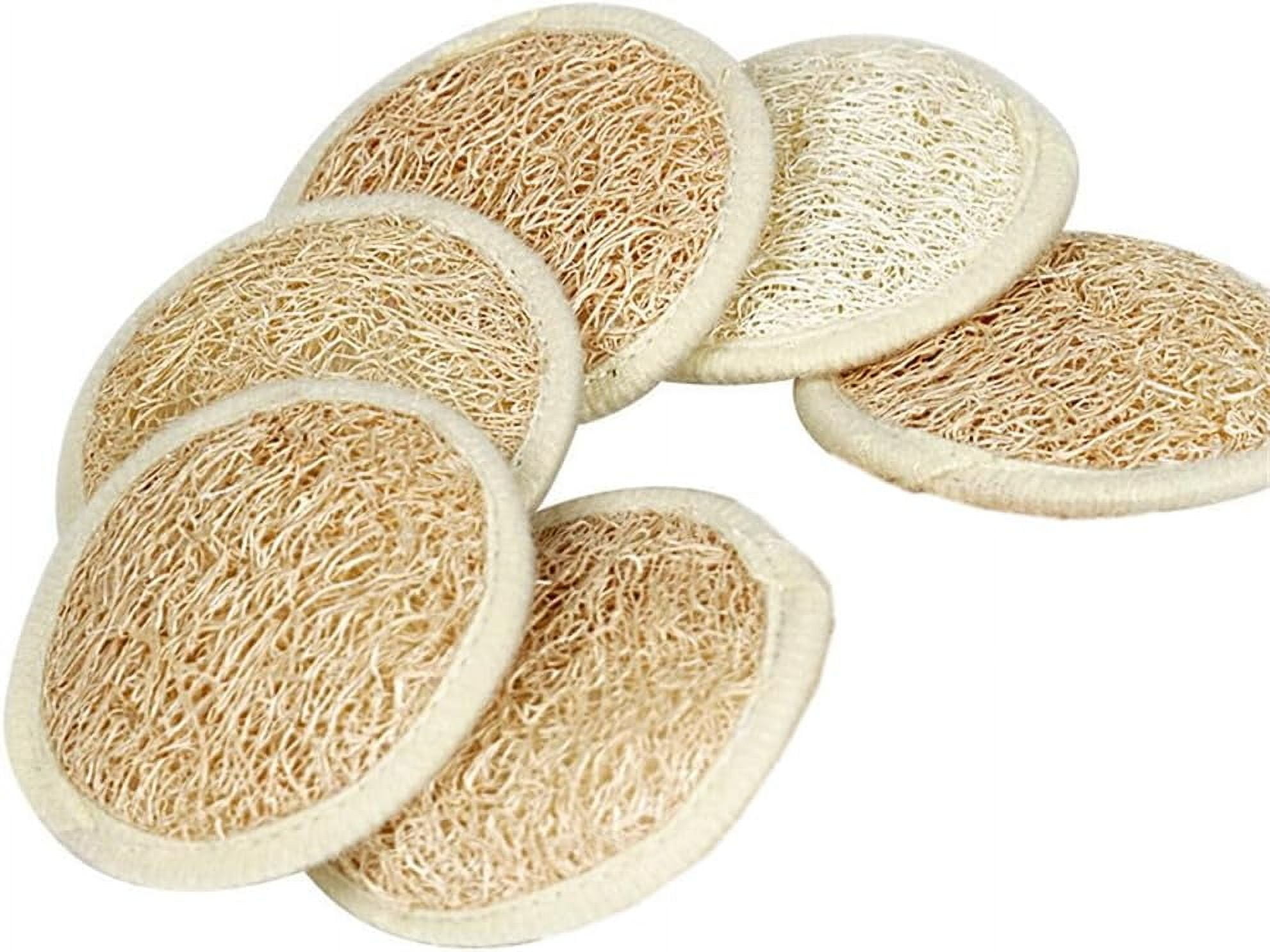 Natural Loofah Exfoliating Facial Scrubber, Made with Natural Shower ...
