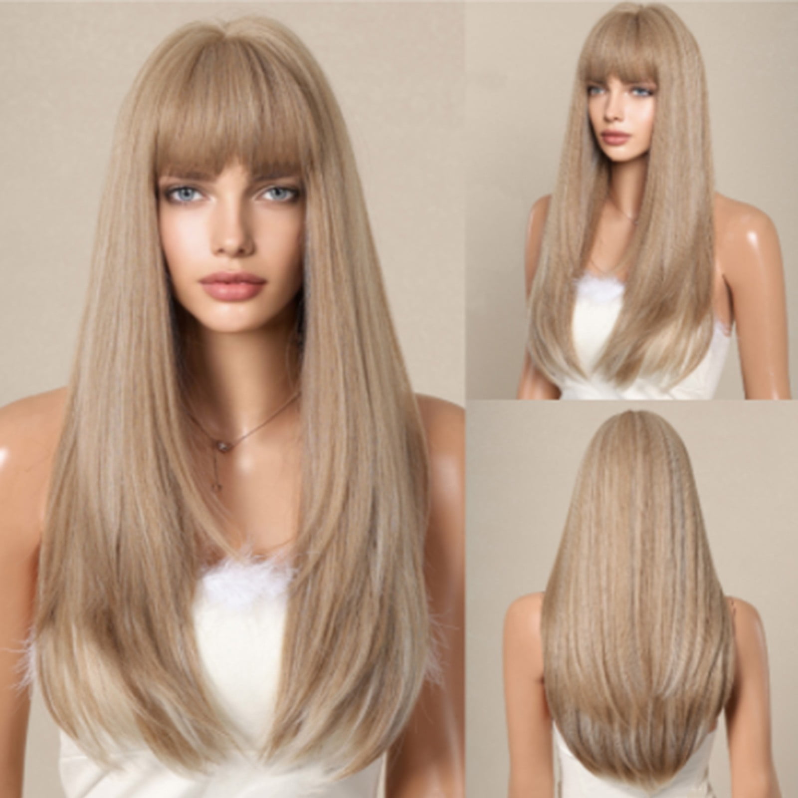 Natural Looking Human Hair Wig Female Long Hair European And Style ...