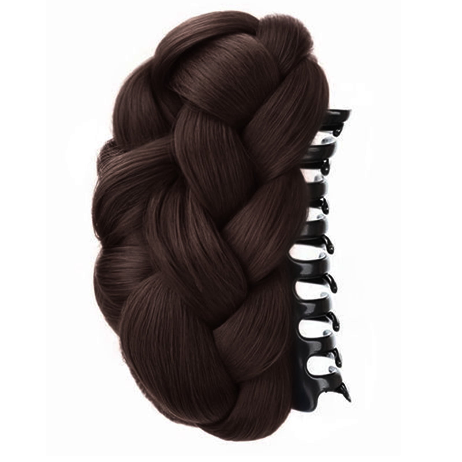 Natural Looking Twisted Braided Bun Hairpiece For Women with Voluminous ...