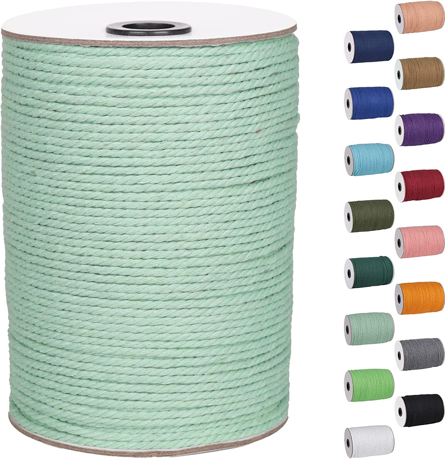 Natural Macrame Cord 2mm x 220yards, Colored Rope, Cotton Rope Yarn ...