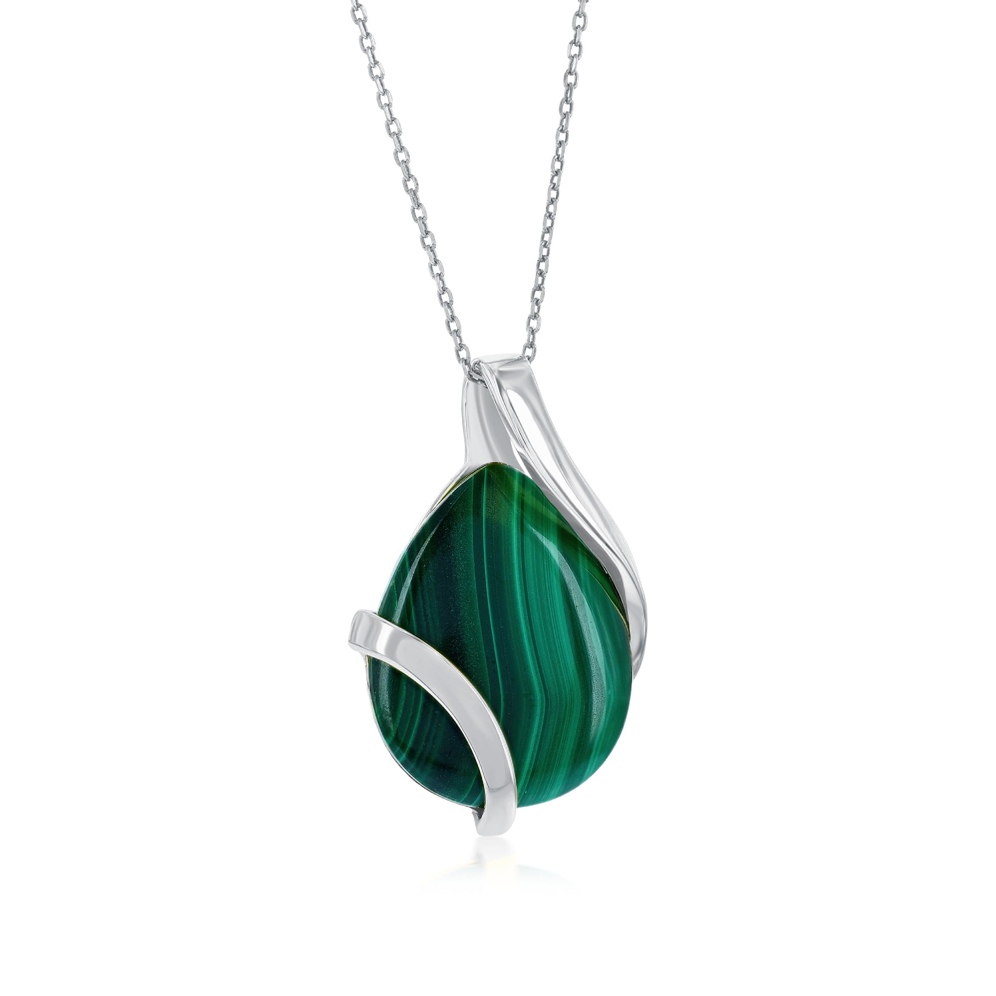 Natural malachite necklace store