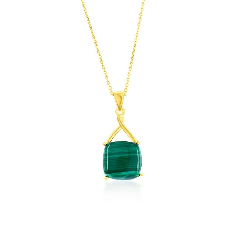 Natural malachite necklace store