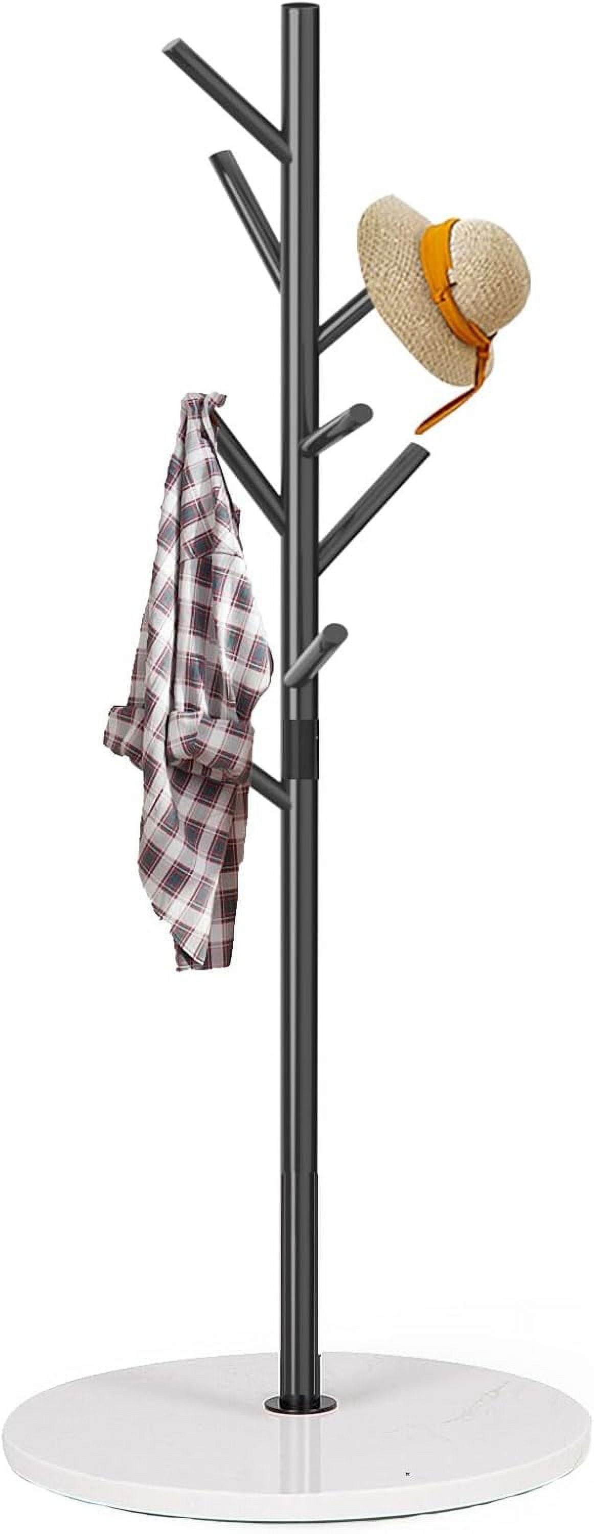 Natural Marble Base, Solid 201 Stainless Steel Coat Rack Stand, Modern ...