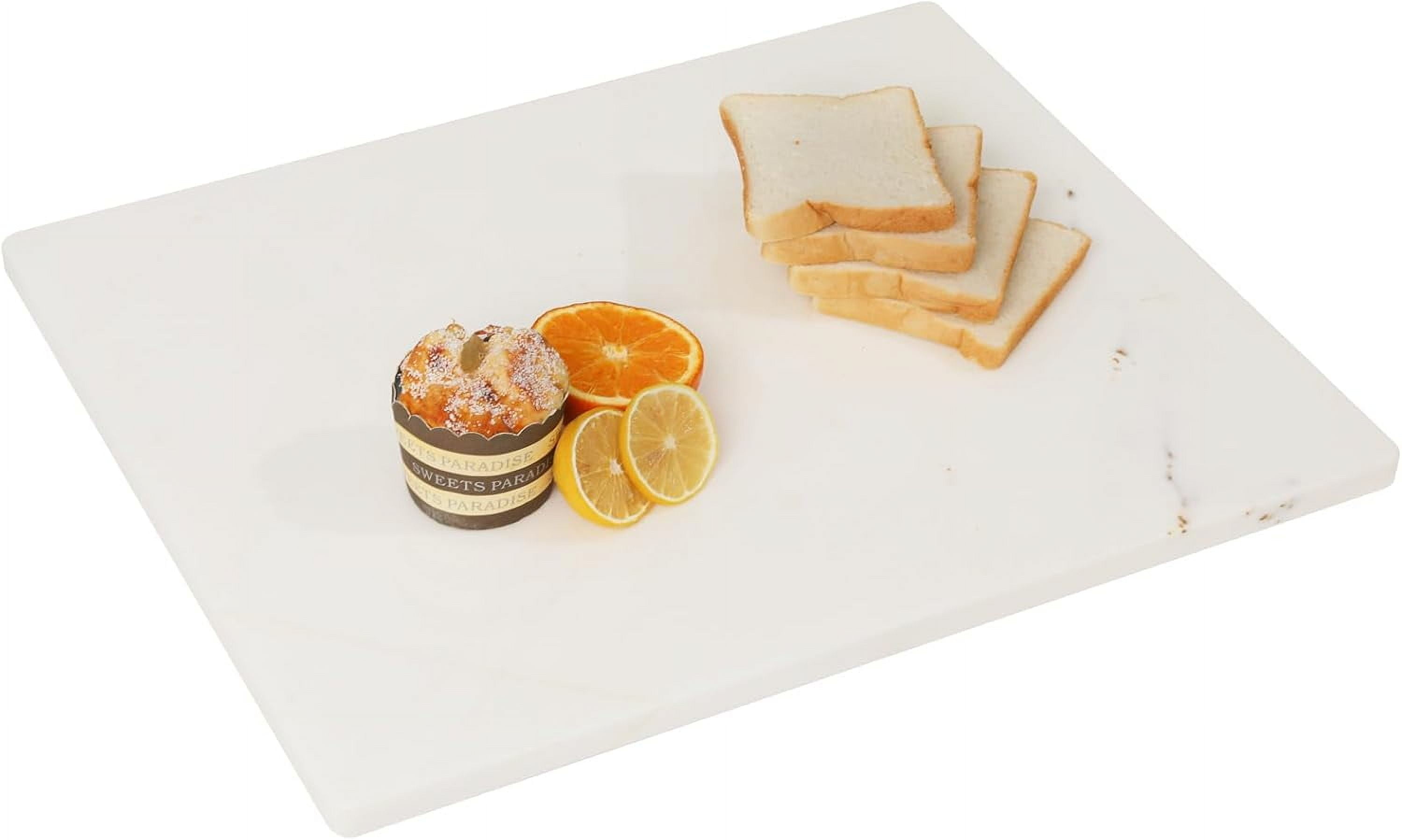 Natural Marble Cutting Board for Kitchen, 20x16 inch White Marble ...