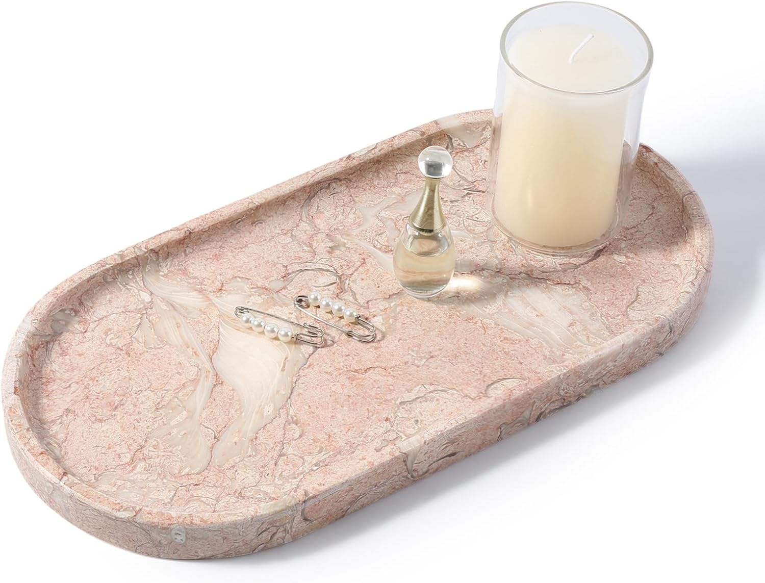 Natural Marble Tray for Bathroom Countertop Marble Storage Trays for ...