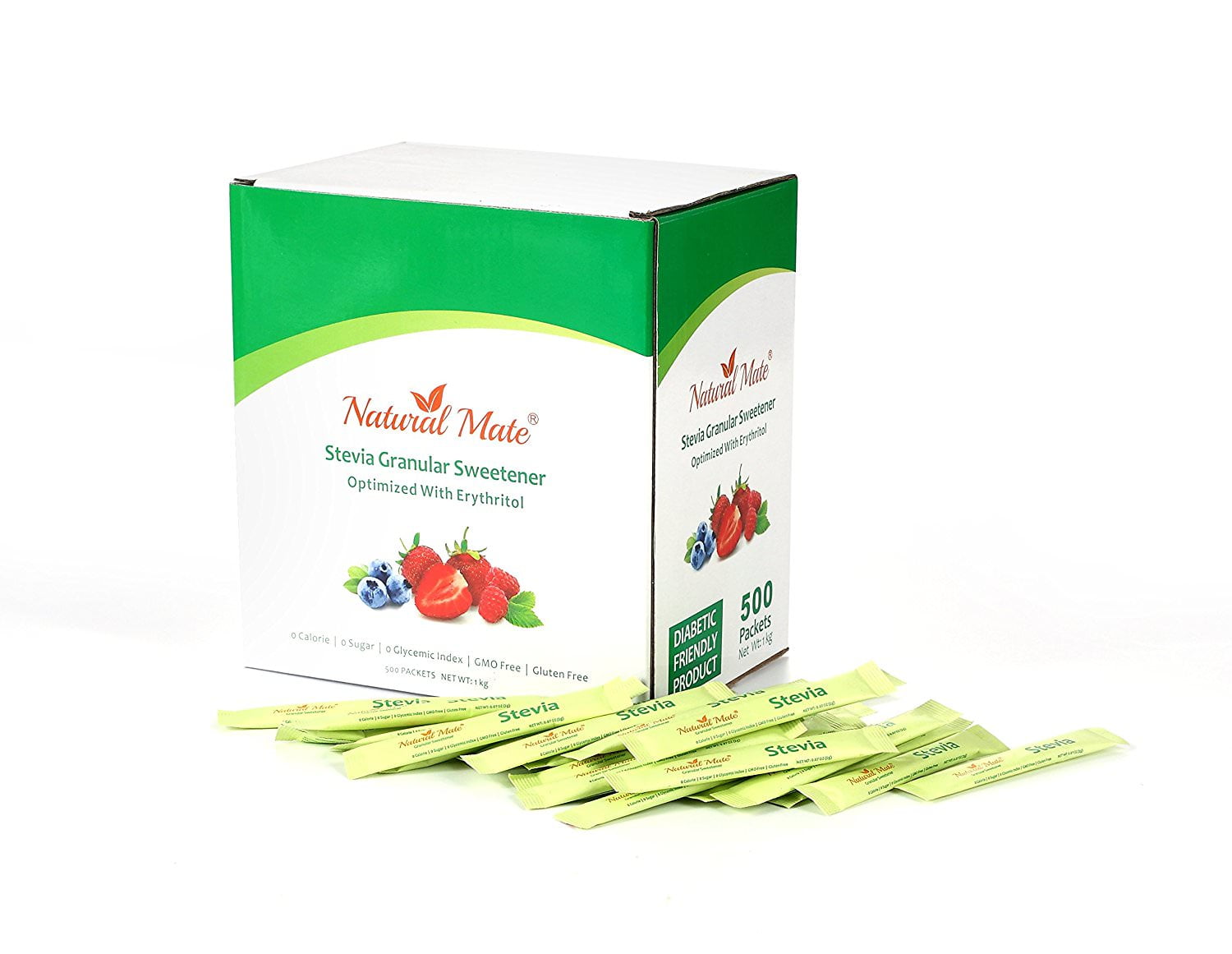Natural Mate Stevia Sweetener Packets, 500 Count (2 grams/packet) | 1 ...