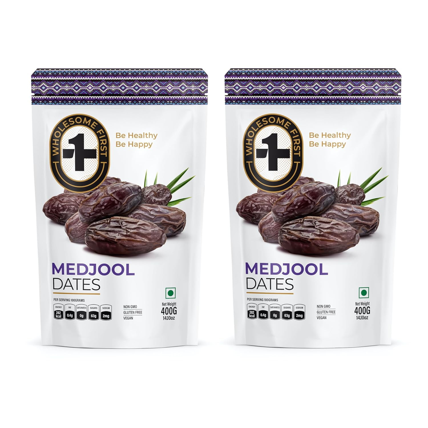 Natural Medjool Dates By Wholesome First 800gm, (400gm * Pack Of 2 ...