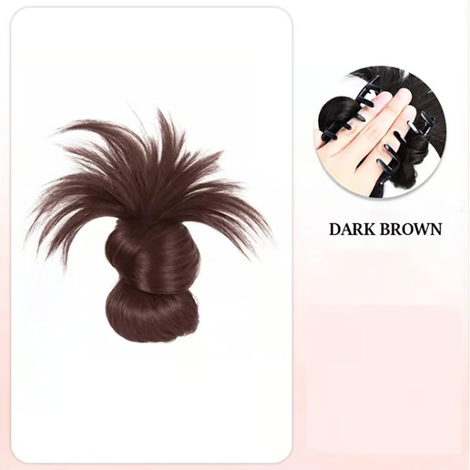 Natural Messy Chignon Hairpiece with Clip - Human Hair Bun & Ponytail ...