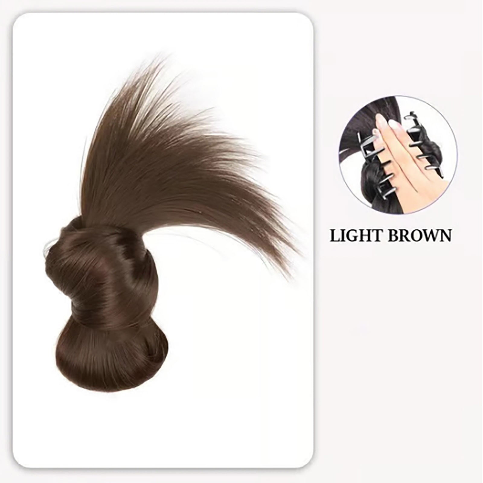 Natural Messy Chignon Hairpiece with Clip - Human Hair Bun & Ponytail ...