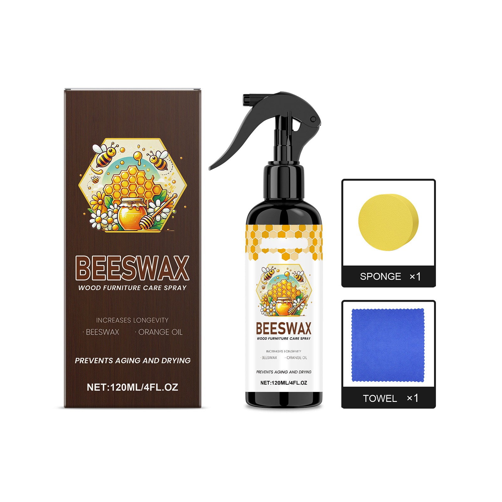Natural Micro-Molecularized Beeswax Spray,Beeswax Furniture Polish ...