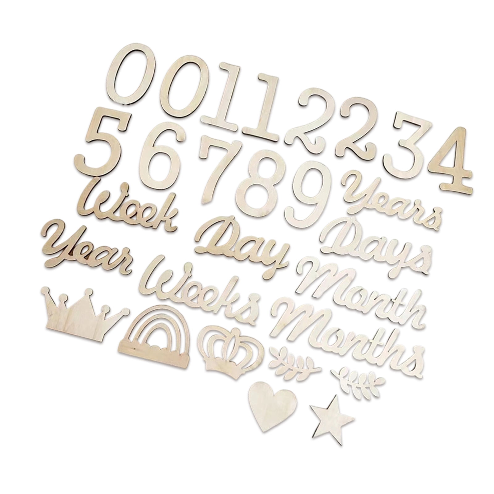 Natural Milestones Number and Word For Baby Announcement Photography ...