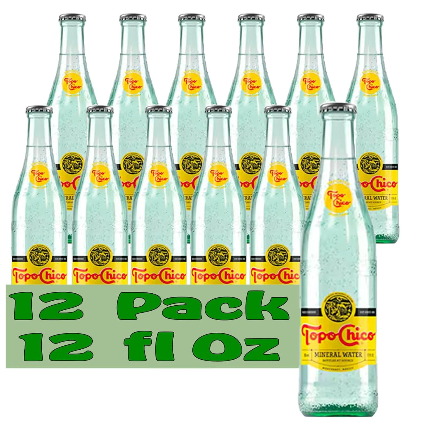 Natural Mineral Water 12 fl oz Glass Bottles 12 Pack - Walmart.com