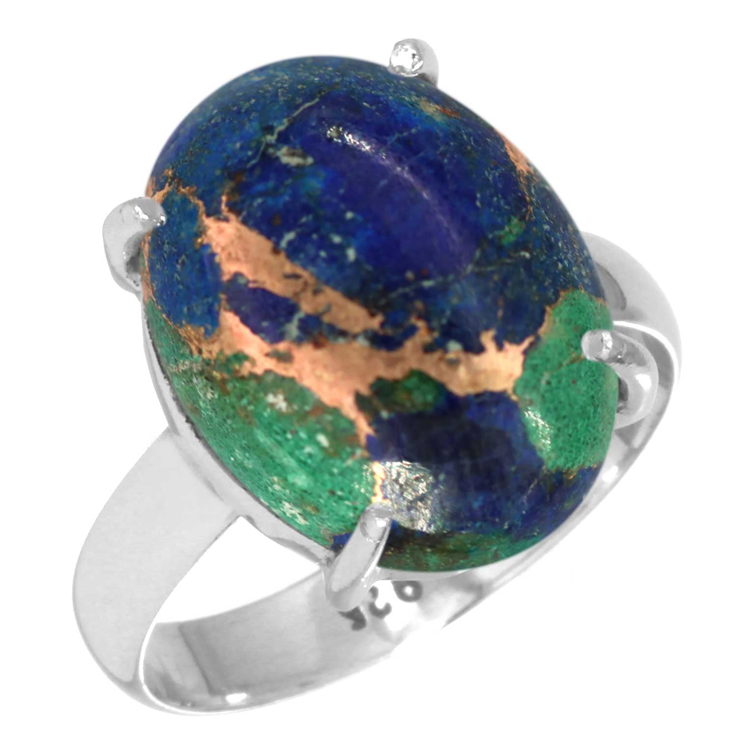 Natural Mohave Azurite Ring 925 Sterling Silver Handmade Jewelry ...