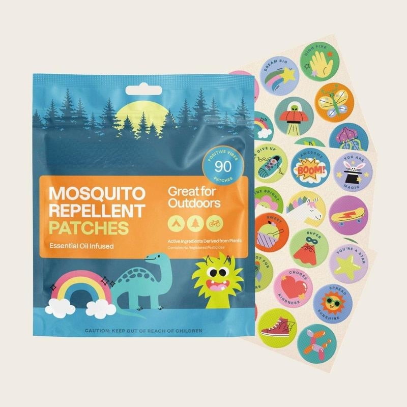 Natural Mosquito Repellent Patches - DEET-Free, Travel-Safe Stickers ...