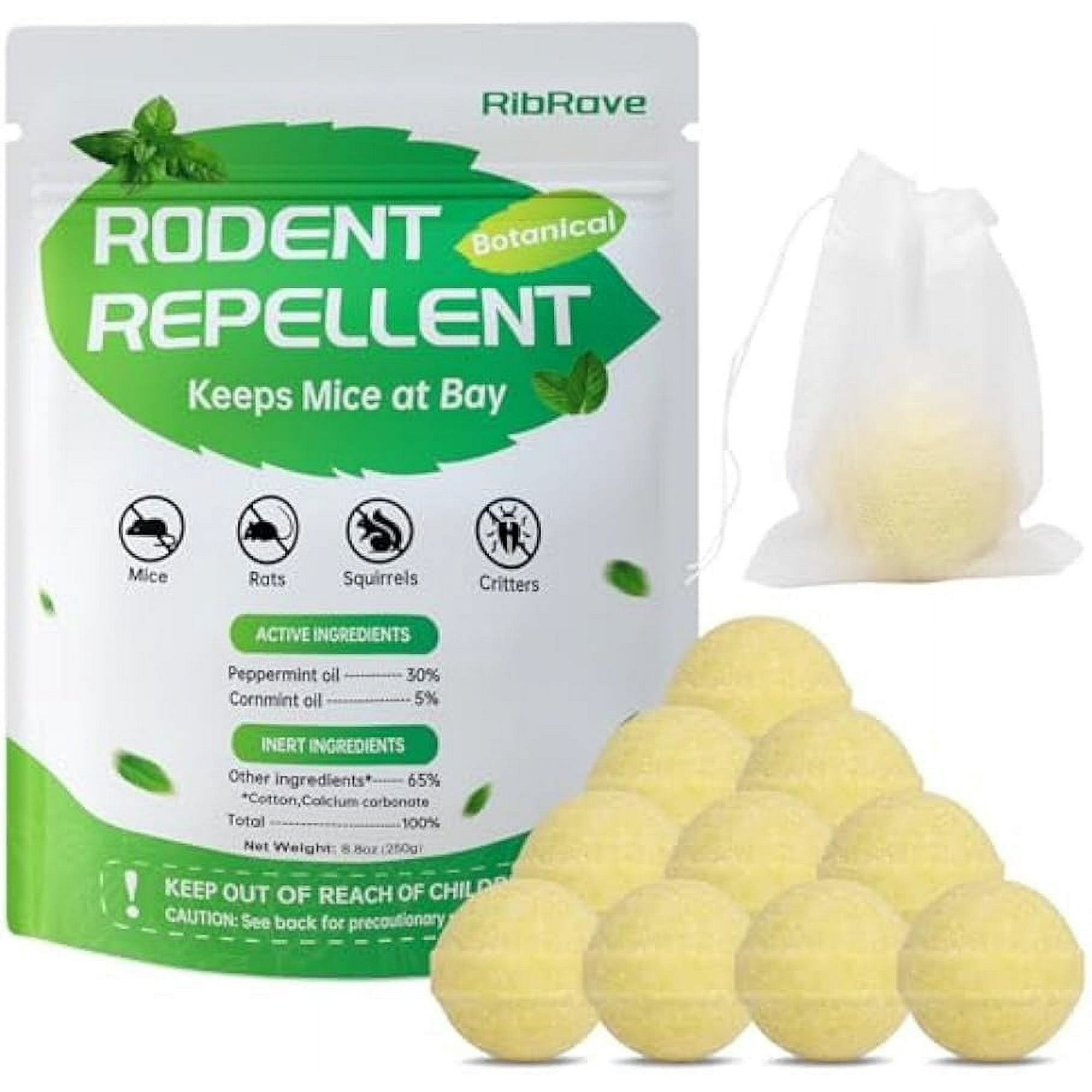 Natural Mouse Repellent Balls 10 Packs,Peppermint Oils Rat Repellent ...