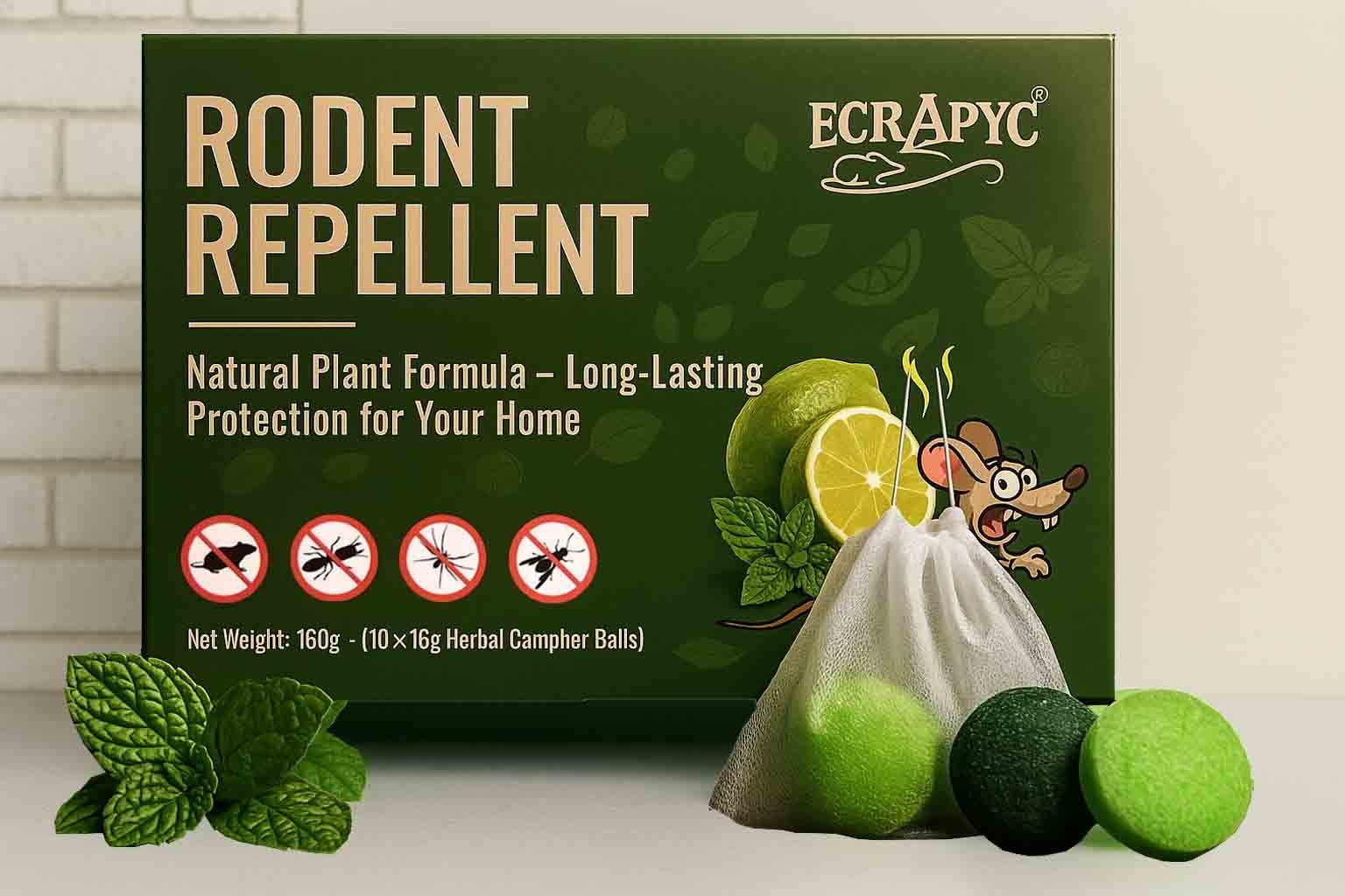 Natural Mouse Repellent Balls Peppermint Balls for Mice & Rats ...